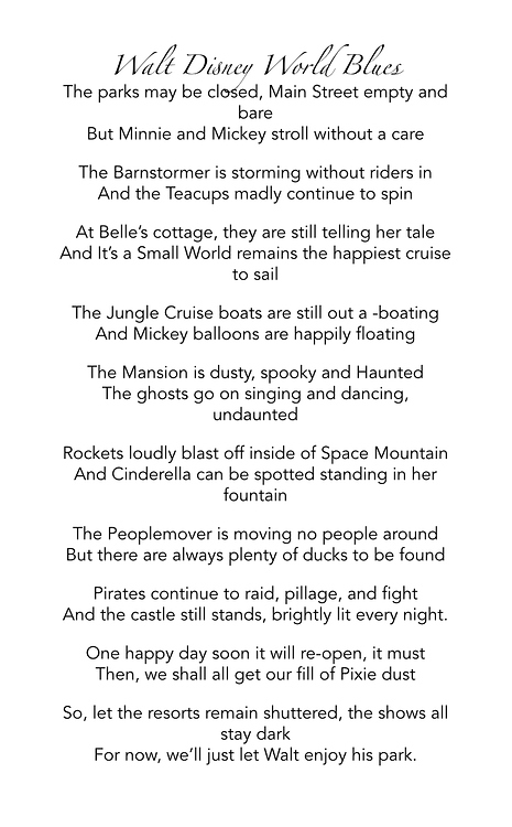 A Liner Poem - Walt Disney World - TouringPlans Discussion Forums