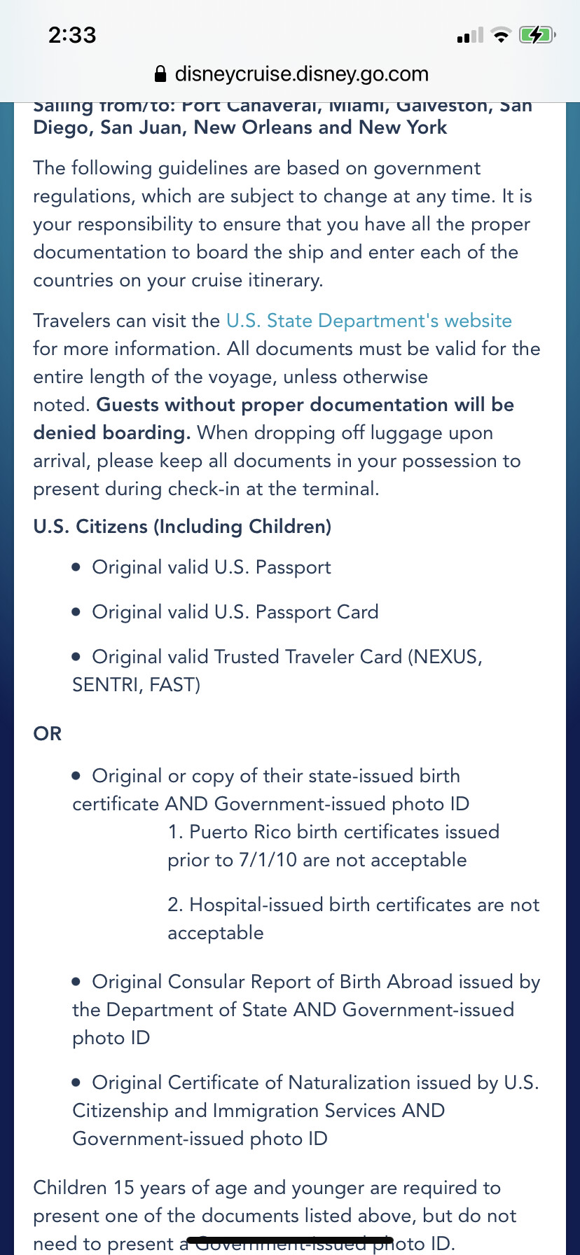 Real ID versus Passport Card for DCL cruise to Bahamas - Disney Cruise ...
